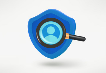 Protected account concept with shield Royalty Free Vector