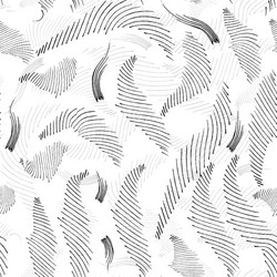 Wavy Lines Hand Drawn Seamless Pattern Royalty Free Vector