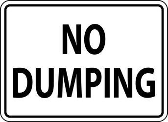Symbol no dumping sign Royalty Free Vector Image