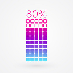 80 percent circle chart infographic icon Vector Image