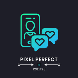 Fitness app blue solid gradient desktop icon Vector Image