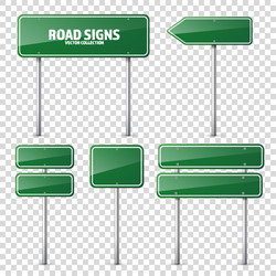 Green Traffic Sign - Blank Board Royalty Free Vector Image