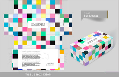 Tissue box template concept series Royalty Free Vector Image