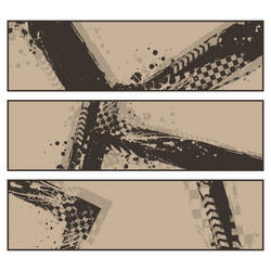 Grunge race banners checkered racing flag Vector Image