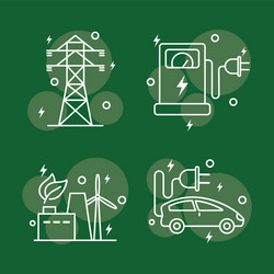 Four energy icons Royalty Free Vector Image - VectorStock