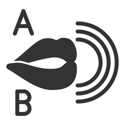 Lips pronounce letters Royalty Free Vector Image