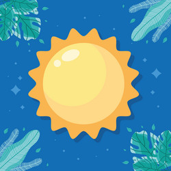 Summer season sun Royalty Free Vector Image - VectorStock