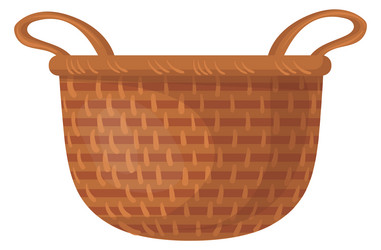 Picnic basket icon cartoon empty handmade wicker Vector Image