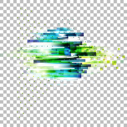 Abstract green shapes on transparent Royalty Free Vector