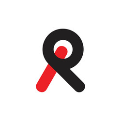 Letter pr simple geometric line logo Royalty Free Vector