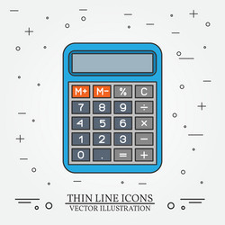 Calculator cartoon isolated drawing Royalty Free Vector