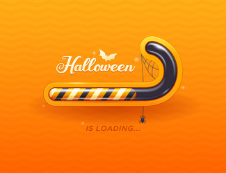 Halloween loading bar pumpkin horror night load Vector Image