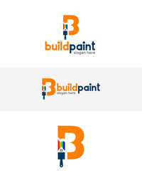 Letter b technology business logo template Vector Image