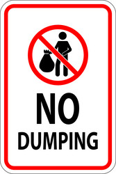 Symbol no dumping sign Royalty Free Vector Image