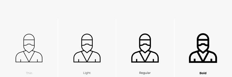 Beggar icon thin light regular and bold style Vector Image