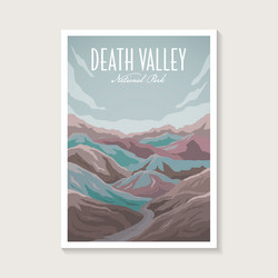 Death valley national park poster design Vector Image