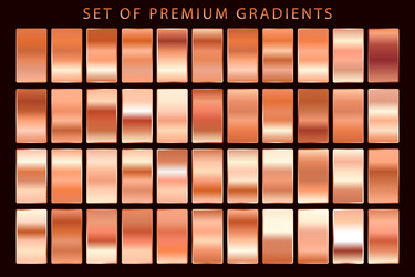 Red metallic gradients premium swatches Royalty Free Vector