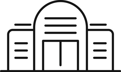 Dealer exhibition center icon outline style Vector Image