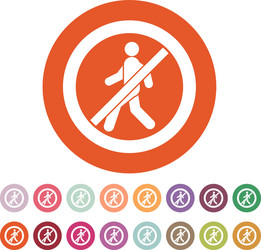 No entry icon disallowed and danger warning Vector Image