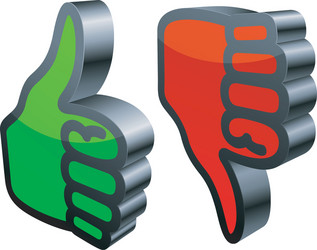 Emoticon doing thumb down Royalty Free Vector Image