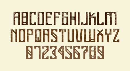 Decorative condensed display font Royalty Free Vector Image