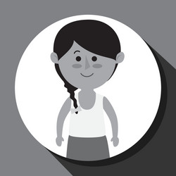 People cartoon gray and white Royalty Free Vector Image