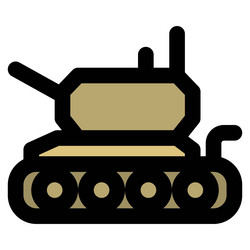 Tank a massive destruction machine Royalty Free Vector Image