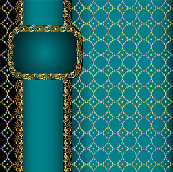 Background with precious stones and gold band Vector Image