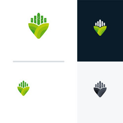 Abstract colorful brick building logo Royalty Free Vector