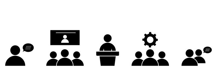 Workshop icon set presentation development Vector Image