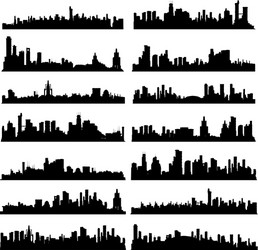 City skyline Royalty Free Vector Image - VectorStock