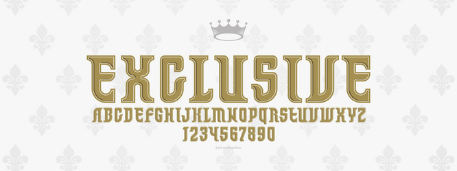 Classic style serif display font for logos and Vector Image