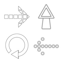 Design of element and arrow logo set Royalty Free Vector