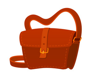 Brown leather backpack Royalty Free Vector Image