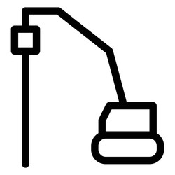 Hydraulic hammer used as pile driver Royalty Free Vector