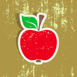 Red apple label Royalty Free Vector Image - VectorStock