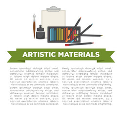 Painting tools creative materials for workshop Vector Image
