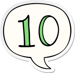 Number 10 Cartoon Character Vector Images (over 420)