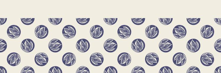 Masculine block print sprig stem ribbon Royalty Free Vector