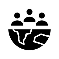 Global population black glyph icon Royalty Free Vector Image