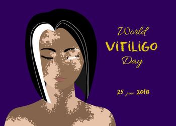 Poster design for world vitiligo day Royalty Free Vector