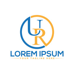 Creative ur letter logo design Royalty Free Vector Image