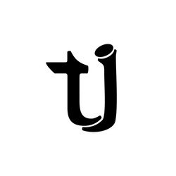 Letter tj simple geometric logo Royalty Free Vector Image
