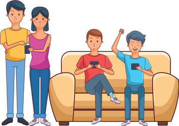 Videogames and millennials cartoons Royalty Free Vector