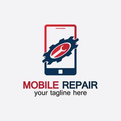 Mobile phone repair logophone service logo rhone Vector Image