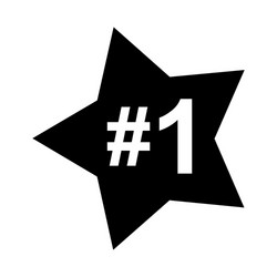 Number 1 one icon logo design for champion winner Vector Image