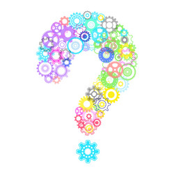 Abstract question mark colorful symbol Royalty Free Vector