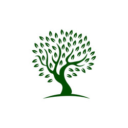 Simple silhouette tree logo graphics Royalty Free Vector