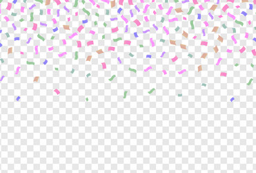 Colorful confetti on transparent background Vector Image