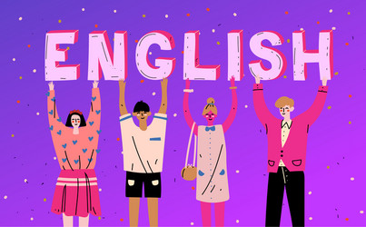 People holding letters in hands Royalty Free Vector Image